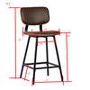 Huels Brown Leather Counter Stool | Scout & Nimble
