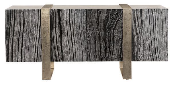 Linea Entertainment Console in Textured Graphite | Scout & Nimble