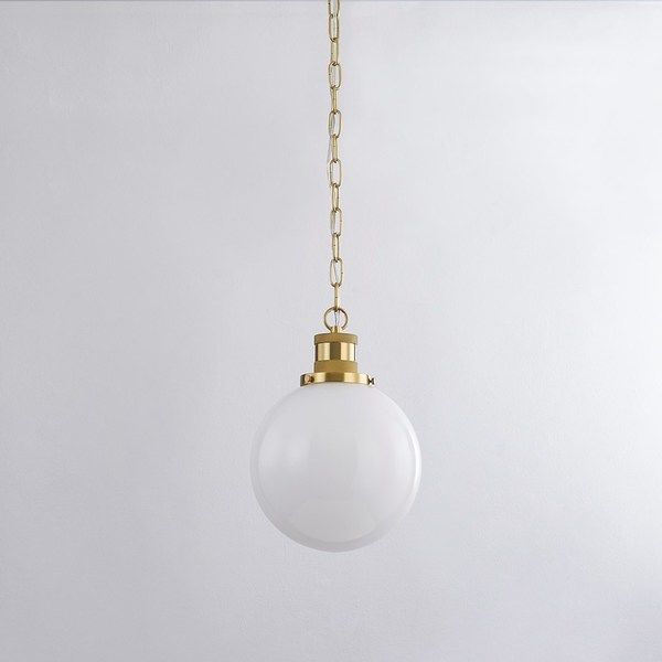 Beverly Large Gold Frosted Glass Sphere Pendant Light | Scout & Nimble