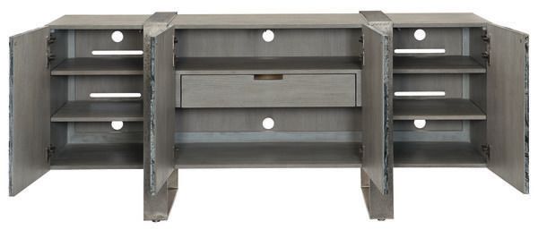 Linea Entertainment Console in Textured Graphite | Scout & Nimble