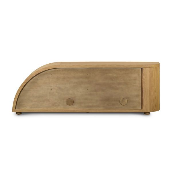 Faine Light Natural Oak Curved Media Console | Scout & Nimble