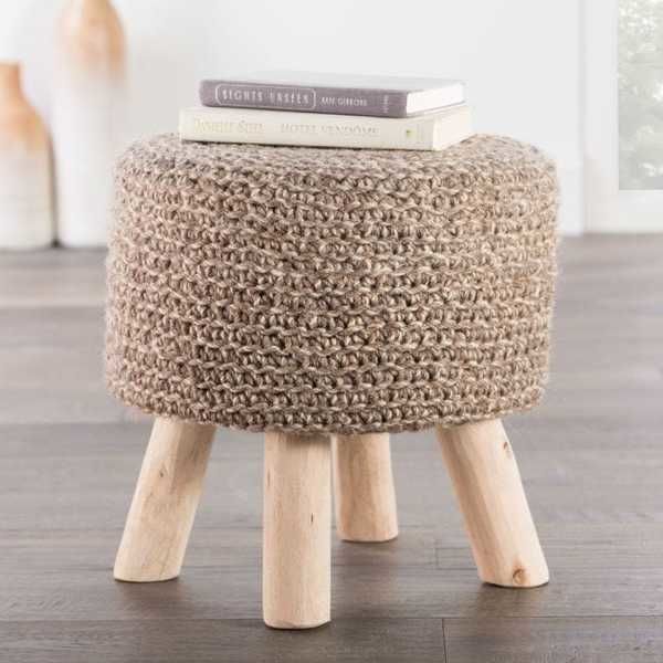 Montana Knitted Taupe Stool | Scout & Nimble