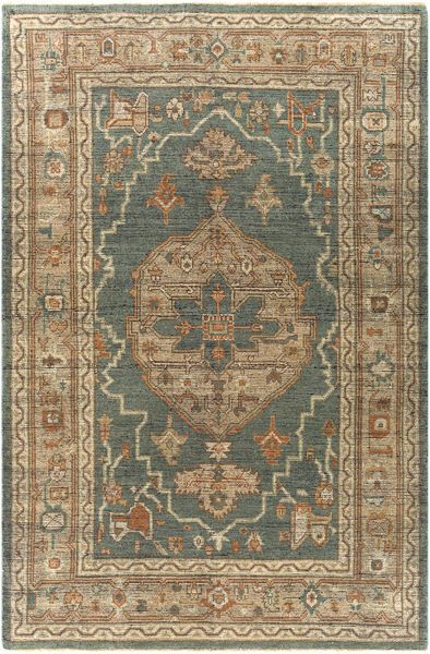 Reign Hand-Knotted Dark Green / Beige Rug - 2'6" x 8' | Scout & Nimble