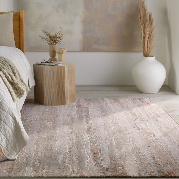 Taroko Modern Abstract Tan/ Cream Rug - 5' x 8' | Scout & Nimble