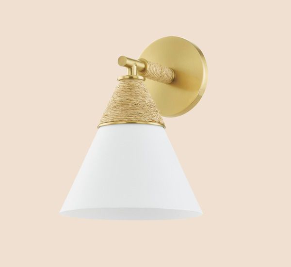 Mica 1-Light Modern Coastal Rope-Wrapped Wall Sconce | Scout & Nimble