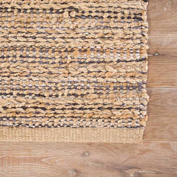 Canterbury Natural Solid Tan/ Black Rug | Scout & Nimble