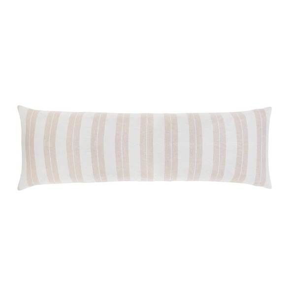 Carter 18" x 60" Decorative Body Pillow with Insert - Ivory / Amber