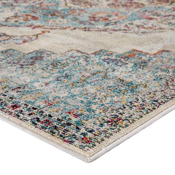 Briar Medallion Cream/ Turquoise Rug | Scout & Nimble