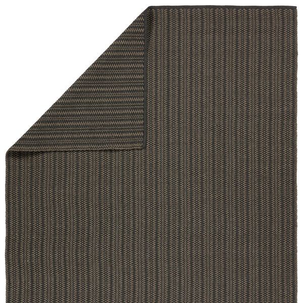 Elmas Handmade Indoor/Outdoor Striped Gray/Charcoal Rug