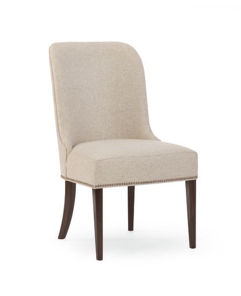 Cream Fabric Modern Streamline Side Chair | Scout & Nimble