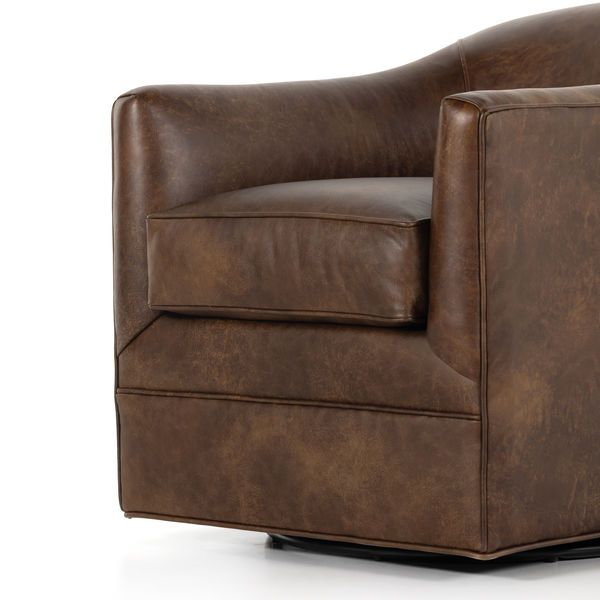 Quinton Round Swivel Accent Chair - Arvada Cigar | Scout & Nimble