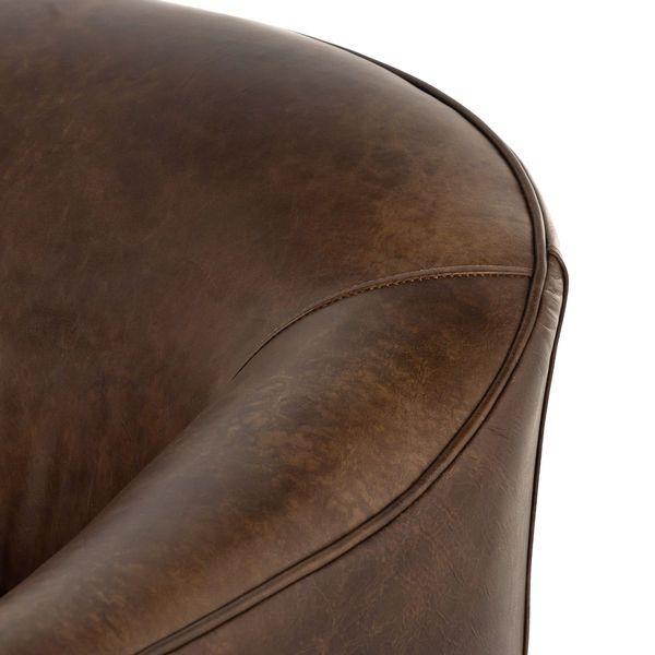 Quinton Round Swivel Accent Chair - Arvada Cigar | Scout & Nimble