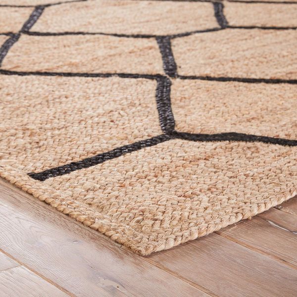 Aten Natural Trellis Beige/ Black Rug By Nikki Chu | Scout & Nimble