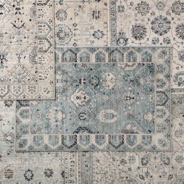 Lennox Oriental Light Blue/ Ivory Rug | Scout & Nimble