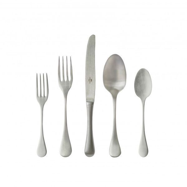 Antigo Brushed Stainless Steel Flatware, 5 Pieces | Scout & Nimble
