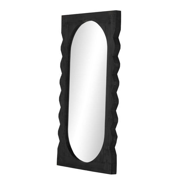 Aldrik Reclaimed Pine Mirror - Black Reclaimed Pine | Scout & Nimble