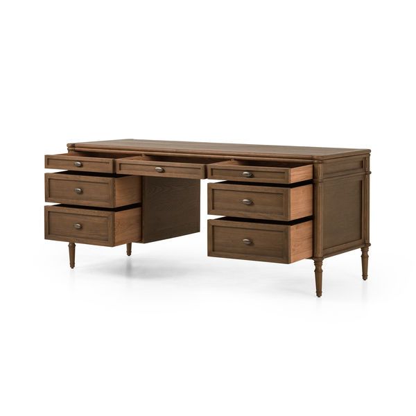 Toulouse Solid Oak Executive Desk | Scout & Nimble