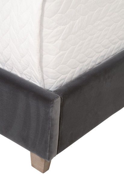 Chandler Dark Dove Velvet Bed | Scout & Nimble