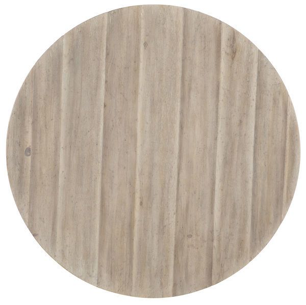 Amani Pecan Veneer Round Pedestal Dining Table - Scout & Nimble