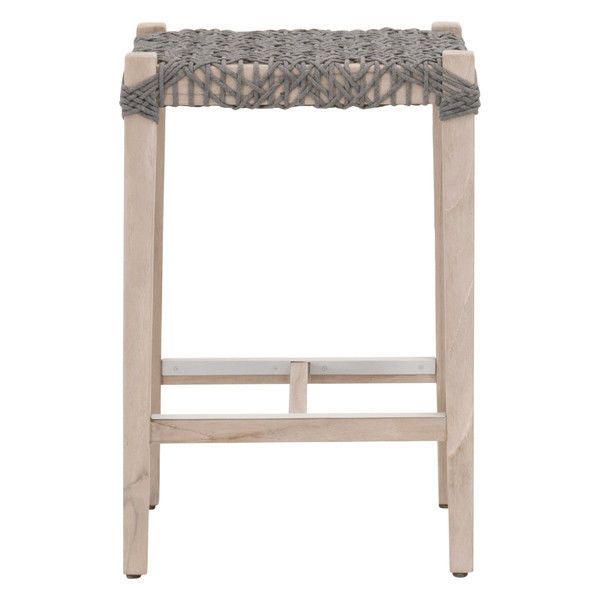 Costa Gray Teak Outdoor Backless Counter Stool | Scout & Nimble