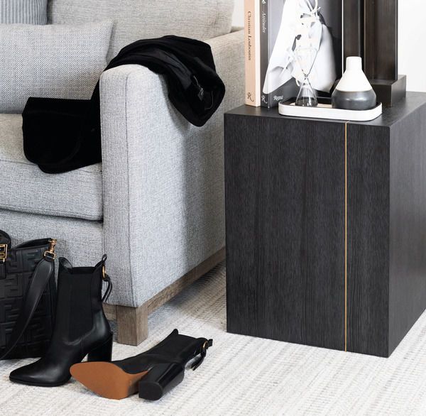 Brighton Brushed Carbon Oak End Table | Scout & Nimble