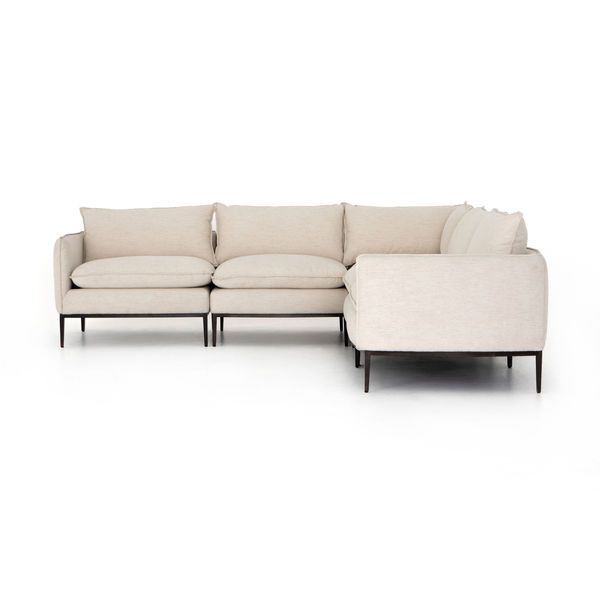 Donovan 5 Pc Sectional Abode Ivory | Scout & Nimble