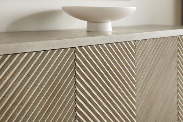 Cascade Chevron Oak Veneer Credenza - Scout & Nimble | Scout & Nimble