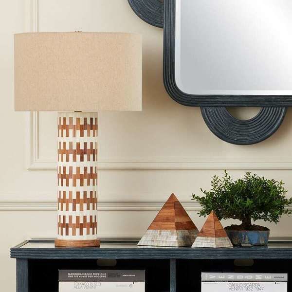 Tia Wood & Bone Table Lamp | Scout & Nimble