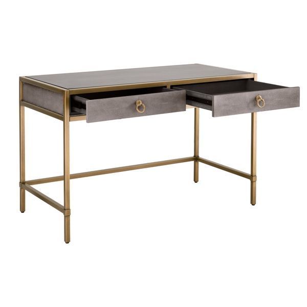 Strand Shagreen Desk - Gray Shagreen | Scout & Nimble