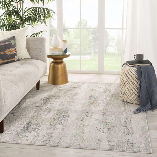 Jaspal Tribal Gray / White Area Rug | Scout & Nimble