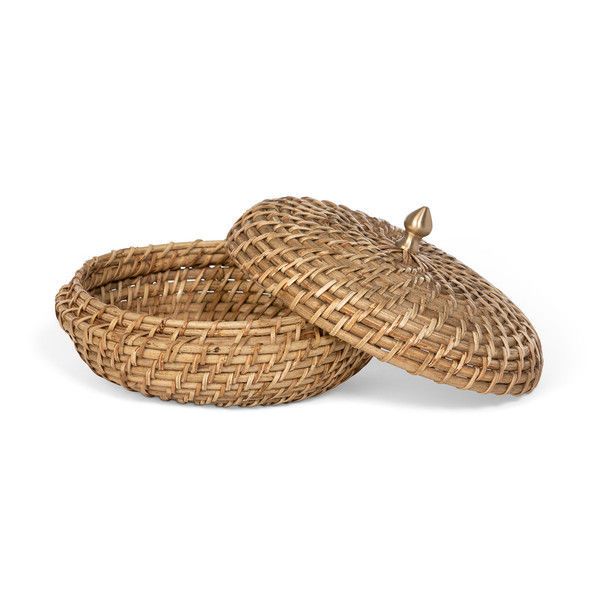 Amelia Woven Bamboo Cane Lidded Box | Scout & Nimble