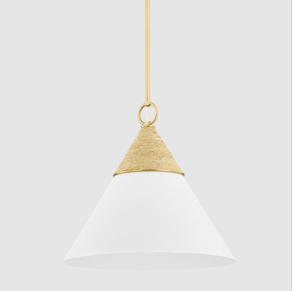 Mica 1-Light Modern Coastal Rope-Wrapped Large Pendant