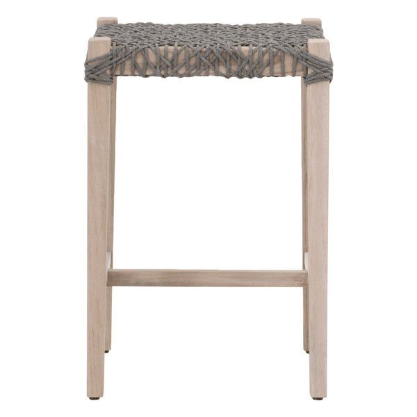 Costa Gray Teak Outdoor Backless Counter Stool | Scout & Nimble
