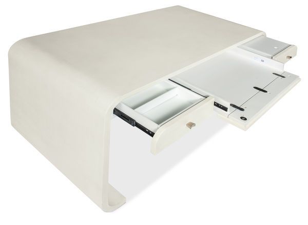 Serenity Bayport Wood & Raffia Writing Desk - Scout & Nimble