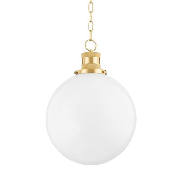 Beverly Large Gold Frosted Glass Sphere Pendant Light | Scout & Nimble