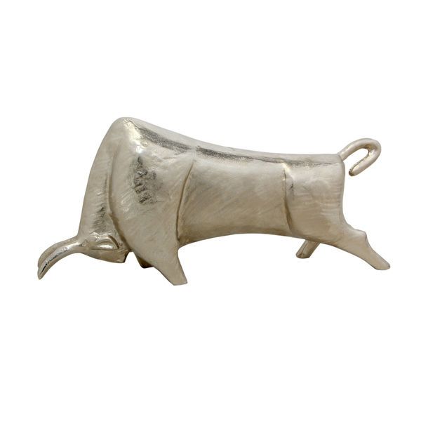 Silver Bull Sculpture | Scout & Nimble